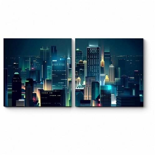 Модульная картина Ночной город180x90