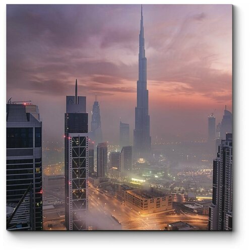 Модульная картина Утренний туман на Дубаем 70x70