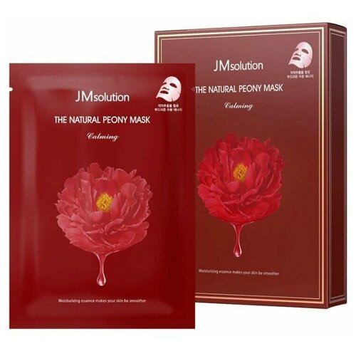 JM Solution Успокаивающая тканевая маска для лица с экстрактом пиона / The Natural Peony Mask Calming, 2 шт.*30 мл