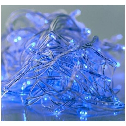 LED гирлянда/Нить 5 метров/50 ламп/Синий