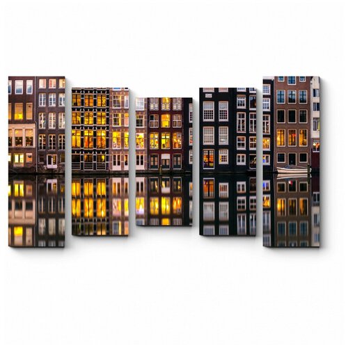 Модульная картина Огни Амстердама 180x108