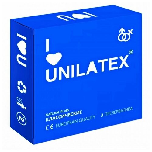 Классические презервативы Unilatex Natural Plain - 3 шт.