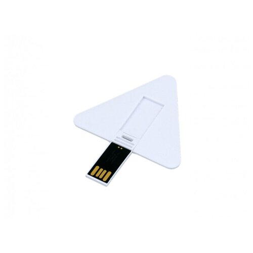 Треугольная флешка пластиковая карта для нанесения логотипа (32 Гб / GB USB 2.0 Белый MINI_CARD3 Flash drive модель 641 W)