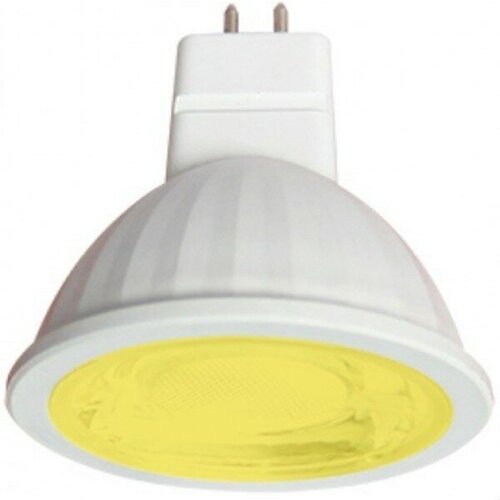 Светодиодная Ecola MR16 LED color 9,0W 220V GU5.3 Yellow Желтый (насыщенный цвет) прозрачное стекло (композит) 47х50 лампа M2CY90ELT