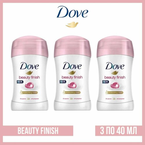 Комплект 3 шт. Антиперспирант-стик Dove Beauty Finish сияющие минералы 3 шт. по 40 мл.