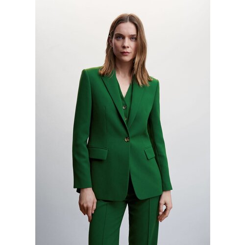 Пиджак MANGO, размер 36, зеленый