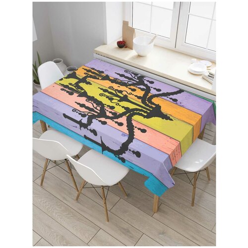 Скатерть прямоугольная JoyArty на кухонный стол "В тени люстры" из оксфорда, 180x145 см
