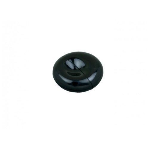 Пластиковая промо флешка круглой формы (8 Гб / GB USB 2.0 Черный/Black 021-Round Flash drive из пластика недорого)