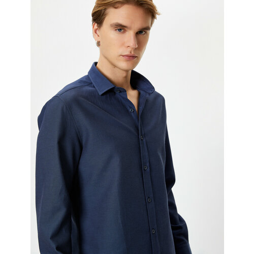 Рубашка KOTON, размер M, синий