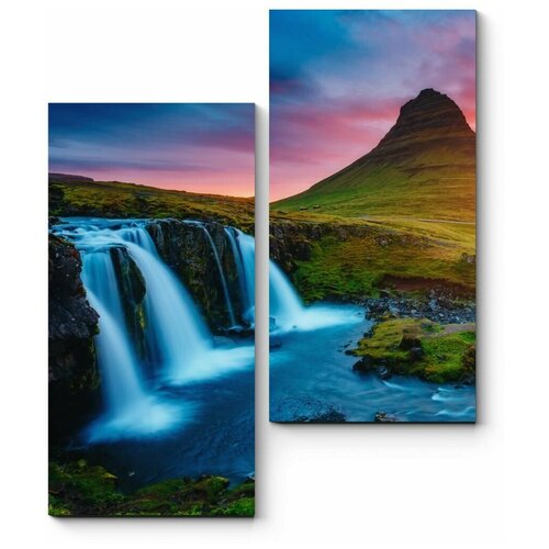 Модульная картина Красочный рассвет, Исландия 40x50