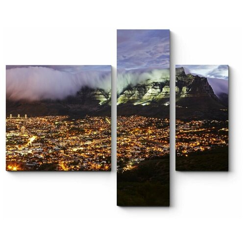 Модульная картина Ватные облака в горах Кейптауна 120x99