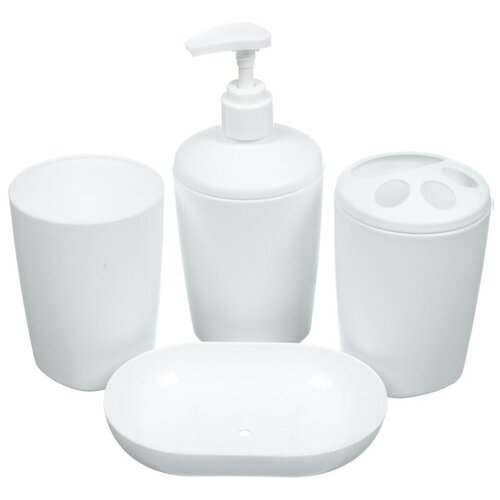 Набор аксессуаров для ванной комнаты BEROSSI Aqua (снежно-белый)
