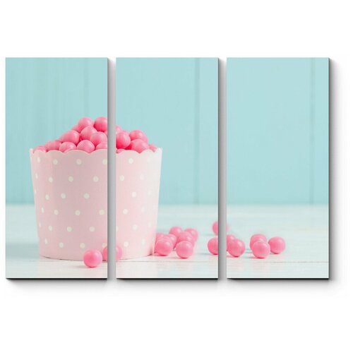 Модульная картина Розовые конфетки 70x50