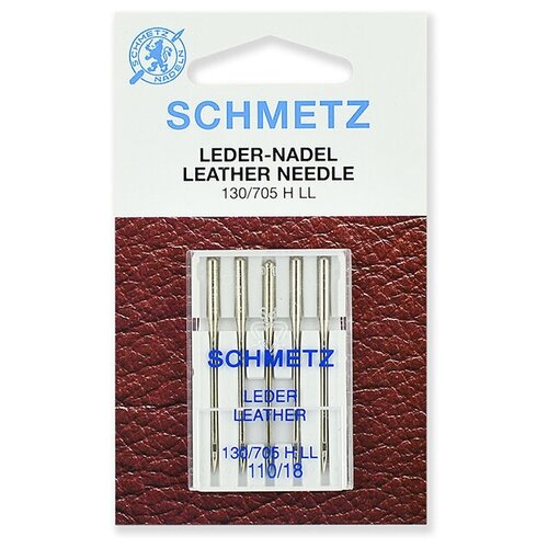 Иглы для кожи Schmetz 130/705H LL № 110, уп.5 игл