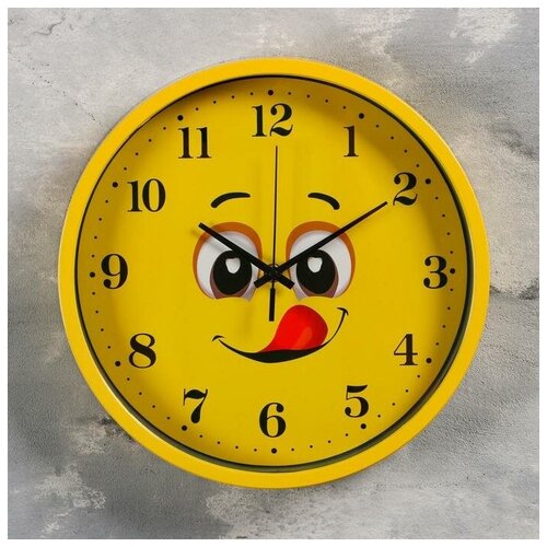 Часы настенные Рубин серия: Детские, "Смайл", d 30 см, 1 АА, плавный ход