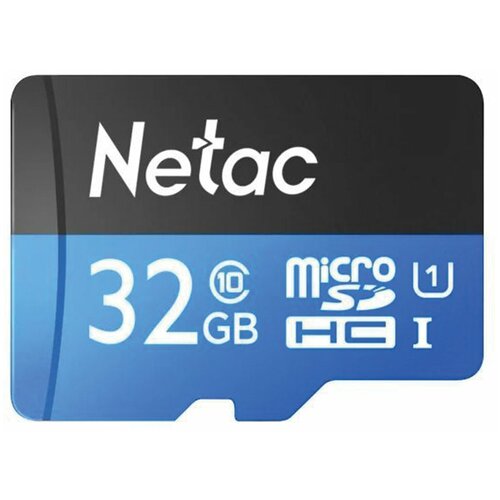 Карта памяти Netac Standard MicroSD P500 32GB+ SD адаптер (NT02P500STN-032G-R)