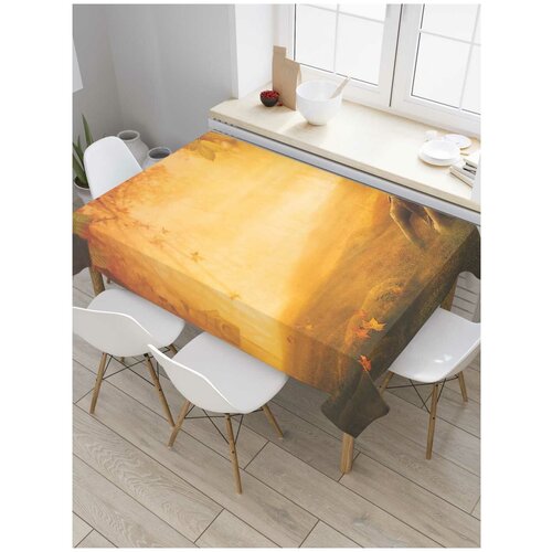 Скатерть прямоугольная JoyArty на кухонный стол "Осеннее зарево" из оксфорда, 180x145 см