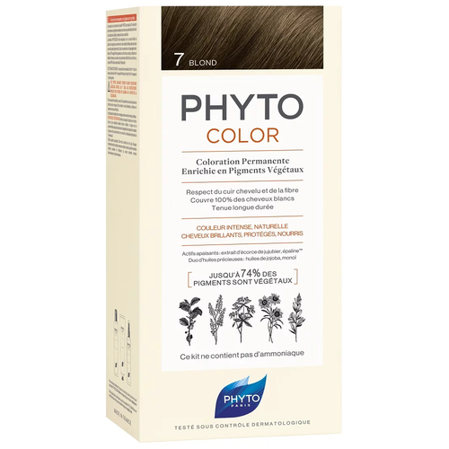PHYTO PhytoColor краска для волос Coloration Permanente, 7 Блонд, 150 мл