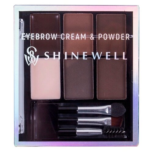 Универсальный набор для стилизации бровей Shinewell Eyebrow Cream & Powder BC1-2/1 1 шт