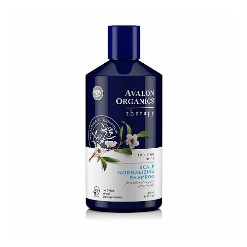 20538202 Avalon Organics Therapeutic Shampoo: Нормализующий шампунь для волос с маслом чайного дерева и мяты (Scalp Normalizing Therapy Tea Tree Mint Shampoo), 414мл