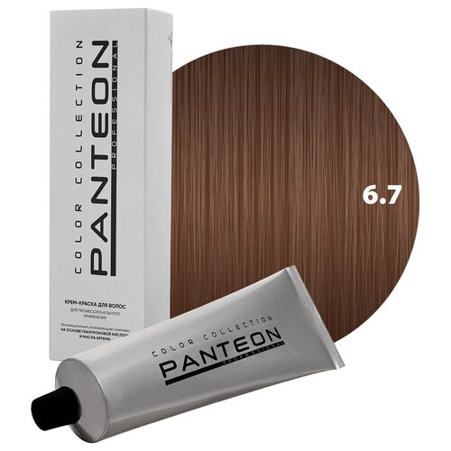 Panteon Color Collection Стойкая крем-краска для волос для профессионального применения, 6.7 русый коричневый, 100 мл
