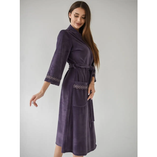 Халат  Текстильный Край, размер 48, фиолетовый