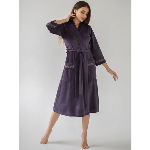 Халат  Текстильный Край, размер 64, фиолетовый