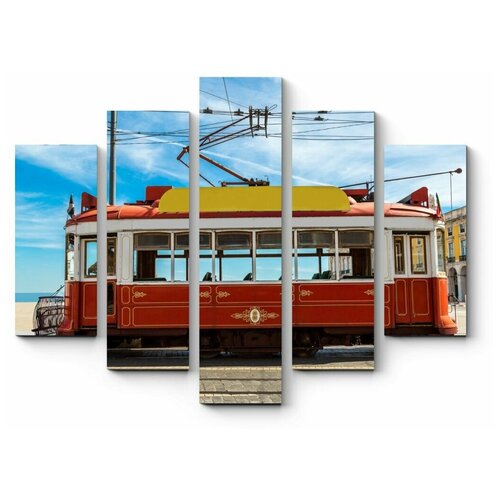 Модульная картина Старинный трамвай в центре Лиссабона125x100
