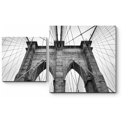 Модульная картина Строгость цвета, Бруклинский мост 60x36
