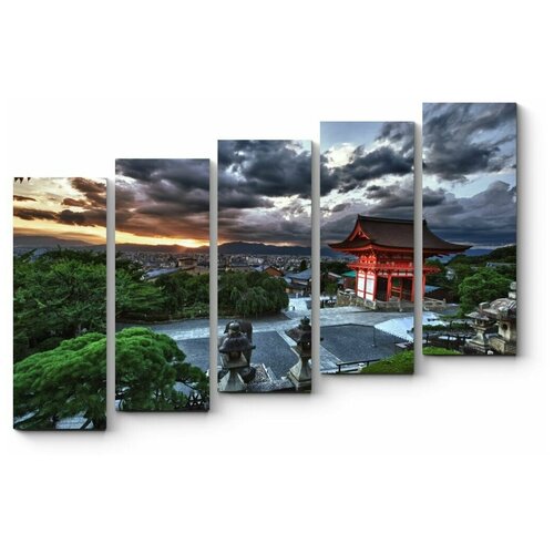 Модульная картина Грозовые облака над Киомицу-дэра, Киото140x98