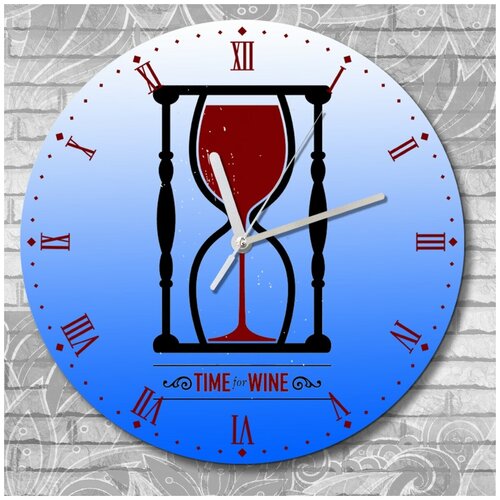 Настенные часы УФ еда (вино, постер) - 2