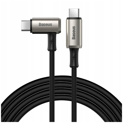 Кабель USB Type-C 3.1 (m) - USB Type-C 3.1 (m) 1.5м угловой Baseus Hammer Cable PD3.1 Gen2 100W - Черный (CATPN-01)