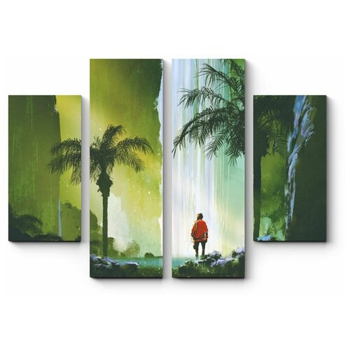 Модульная картина Тропический водопад170x128
