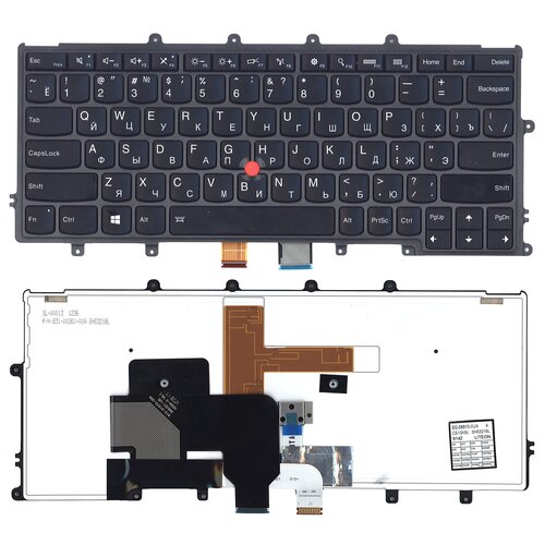 Клавиатура для ноутбука Lenovo 831-00260-00A русская, черная с подсветкой