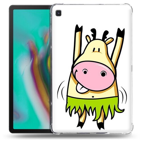 Чехол задняя-панель-накладка-бампер MyPads Веселая корова для Samsung Galaxy Tab S5e 10.5 SM-T720/T725 (2019) противоударный
