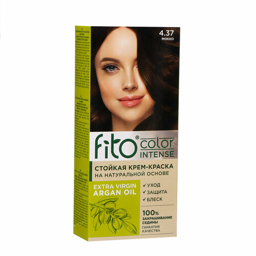 Стойкая крем-краска для волос Fito color intense тон 4.37 мокко, 115 мл