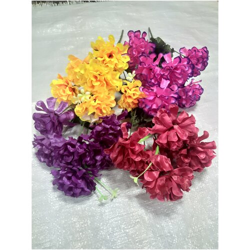 Хризантема-букет искусственных цветов, набор 4 шт.