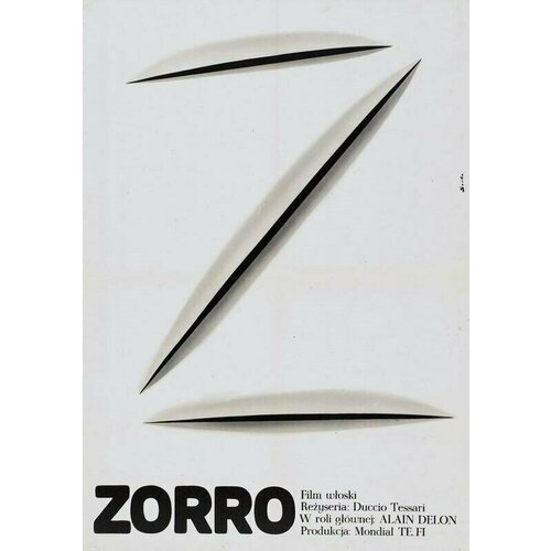 Плакат, постер на холсте Зорро (Zorro), Дуччо Тессари. Размер 60 х 84 см