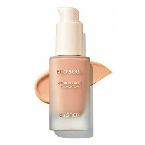 THE SAEM Тональный крем Eco Soul Vegan Silk Glam Foundation 23 natural beige, 30 мл