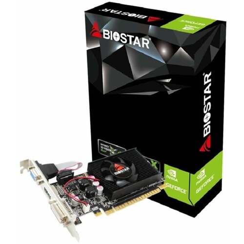 Видеокарта BIOSTAR GeForce GT210, VN2103NHG6, 1Gb DDR3, 64bit, VGA/DVI/HDMI, LP, 1xFan, RTL