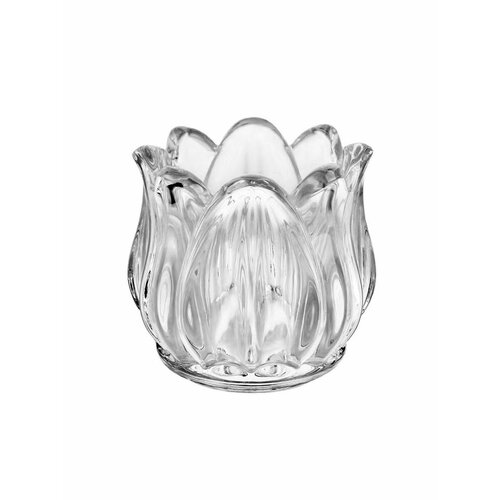 Подсвечник стекло "Цветок" прозрачный 6,5х7х5,5 см