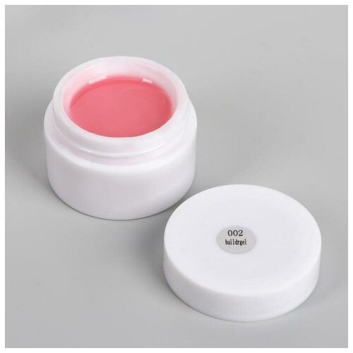 Fiber Gel для наращивания ногтей со стекловолокном камуфлирующий LED/UV 15 мл цвет нежно-розовый