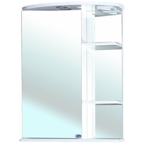 Зеркало-шкаф с подсветкой Bellezza Нарцисс 55 левое белое
