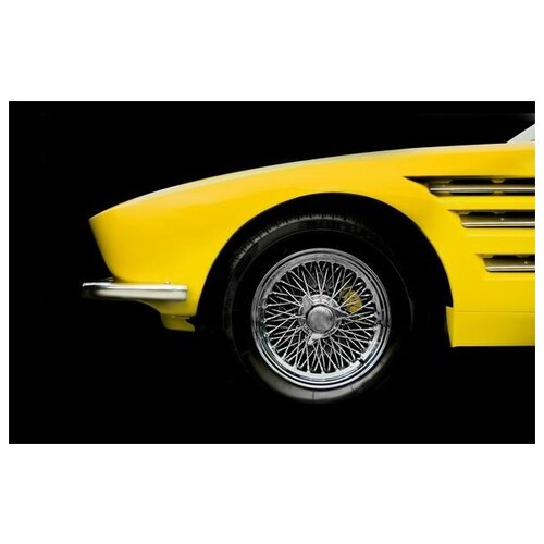 Постер на холсте Желтый автомобиль 46см. x 30см.