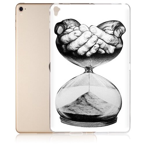 Чехол задняя-панель-накладка-бампер MyPads часы жизни черно белый для iPad Pro 2 10.5 A1701/A1709/iPad Air 3 (2019) противоударный