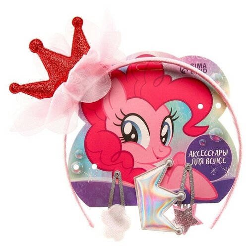Набор аксессуаров для волос "Пинки Пай": ободок, заколки 3шт, My Little Pony