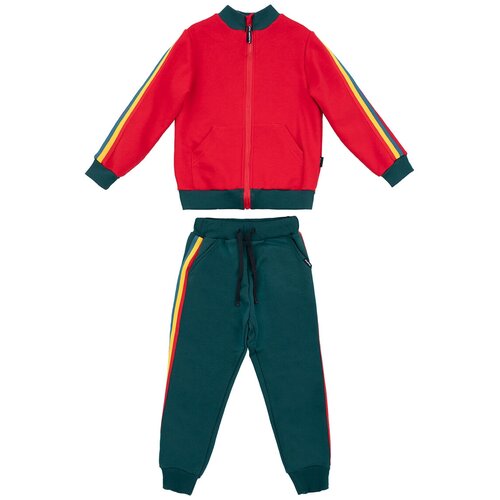Комплект одежды NIKASTYLE, размер 134, красный, зеленый