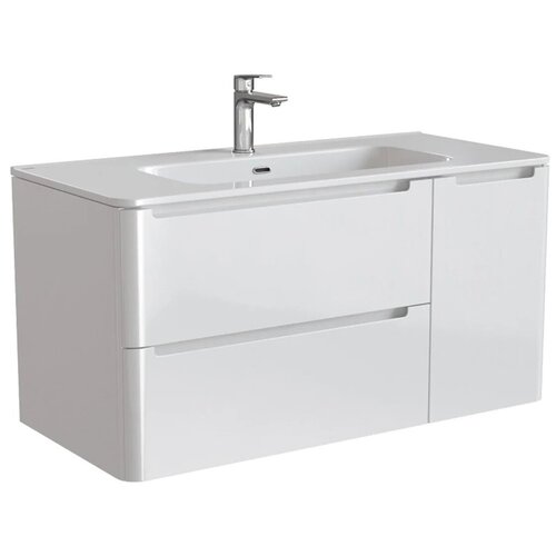 Комплект мебели для ванной IDDIS Edifice (без умывальника), ширина тумбы: 100 см, белый