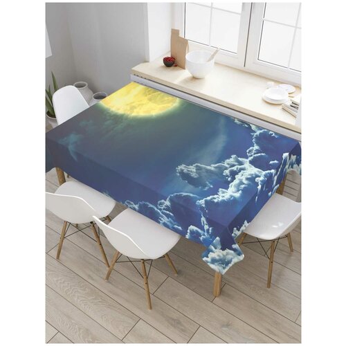 Скатерть прямоугольная JoyArty на кухонный стол "Приближение к солнцу" из оксфорда, 120x145 см