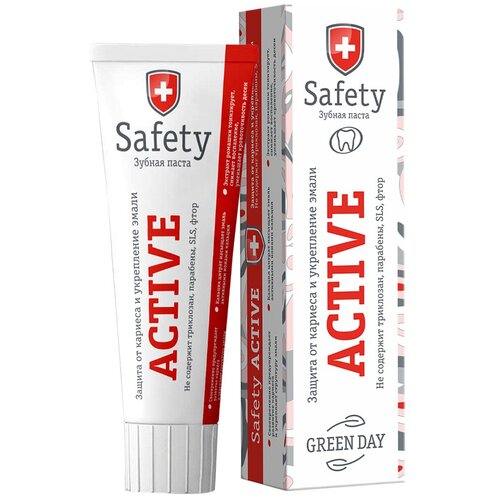 Green Day Зубная паста Safety Active защита от кариеса и укрепление эмали, 100 мл